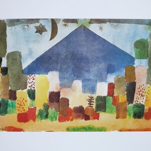 Paul Klee Exhibition Poster Egyptian Night Pyramid Offset Lithograph ...