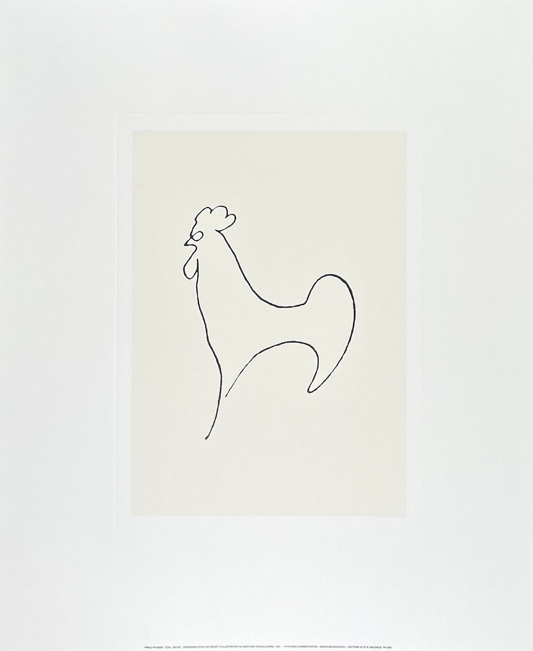 Pablo Picasso Exhibition Poster - Coq - Rooster - Museum Artist - Art ...