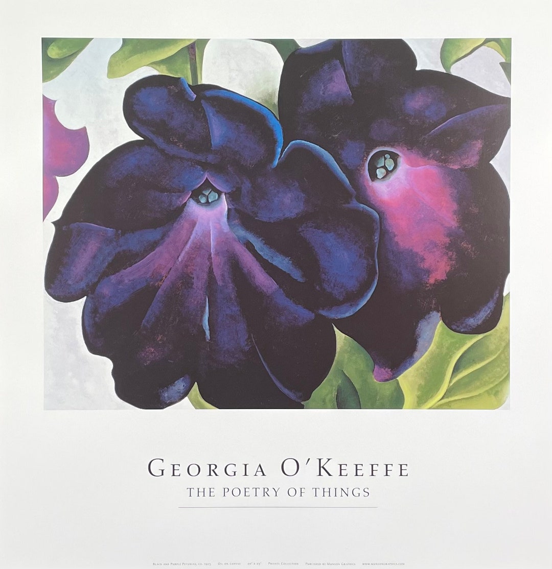 Georgia O'keeffe Exhibition Poster the Poetry of Things Black and ...