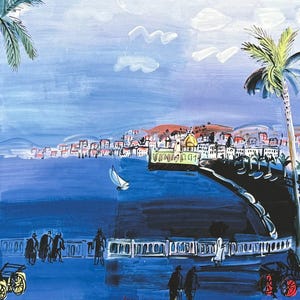 Raoul Dufy Exhibition Poster - Nice - the Bay of Angels - Blue - Palm ...