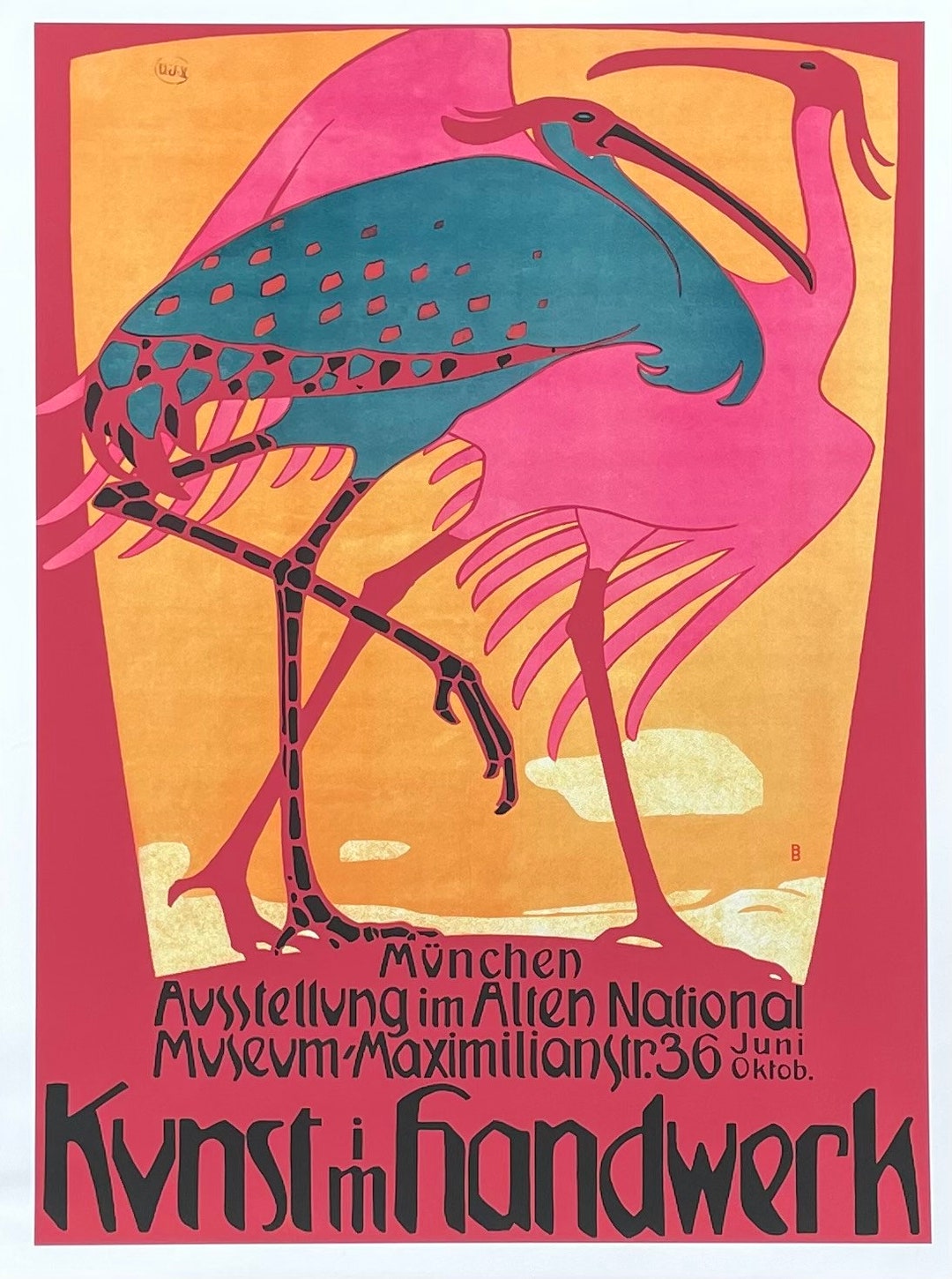 Kunst Im Handwerk Exhibition Poster Birds Art Deco Art Nouveau Art ...