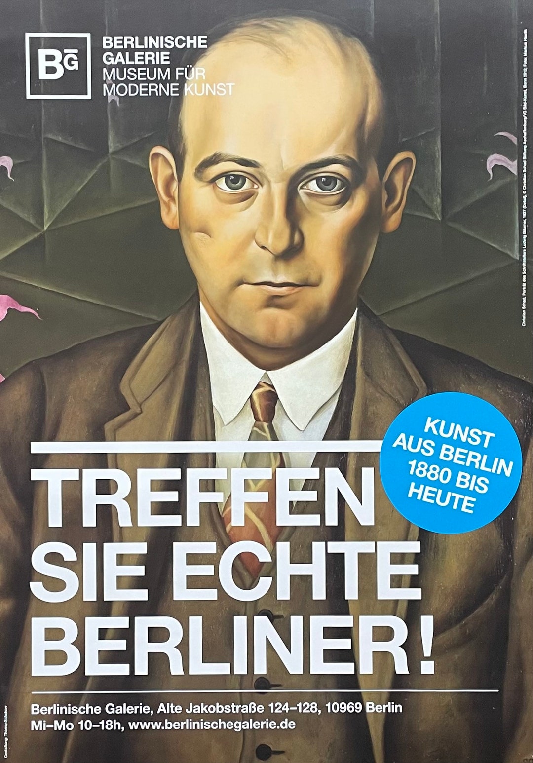 Christian Schad Exhibition Poster - Ludwig Baumer - Portrait - Museum ...