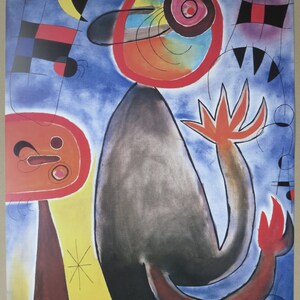 Joan Miro Exhibition Poster Animal Composition Museum Print Yellow ...