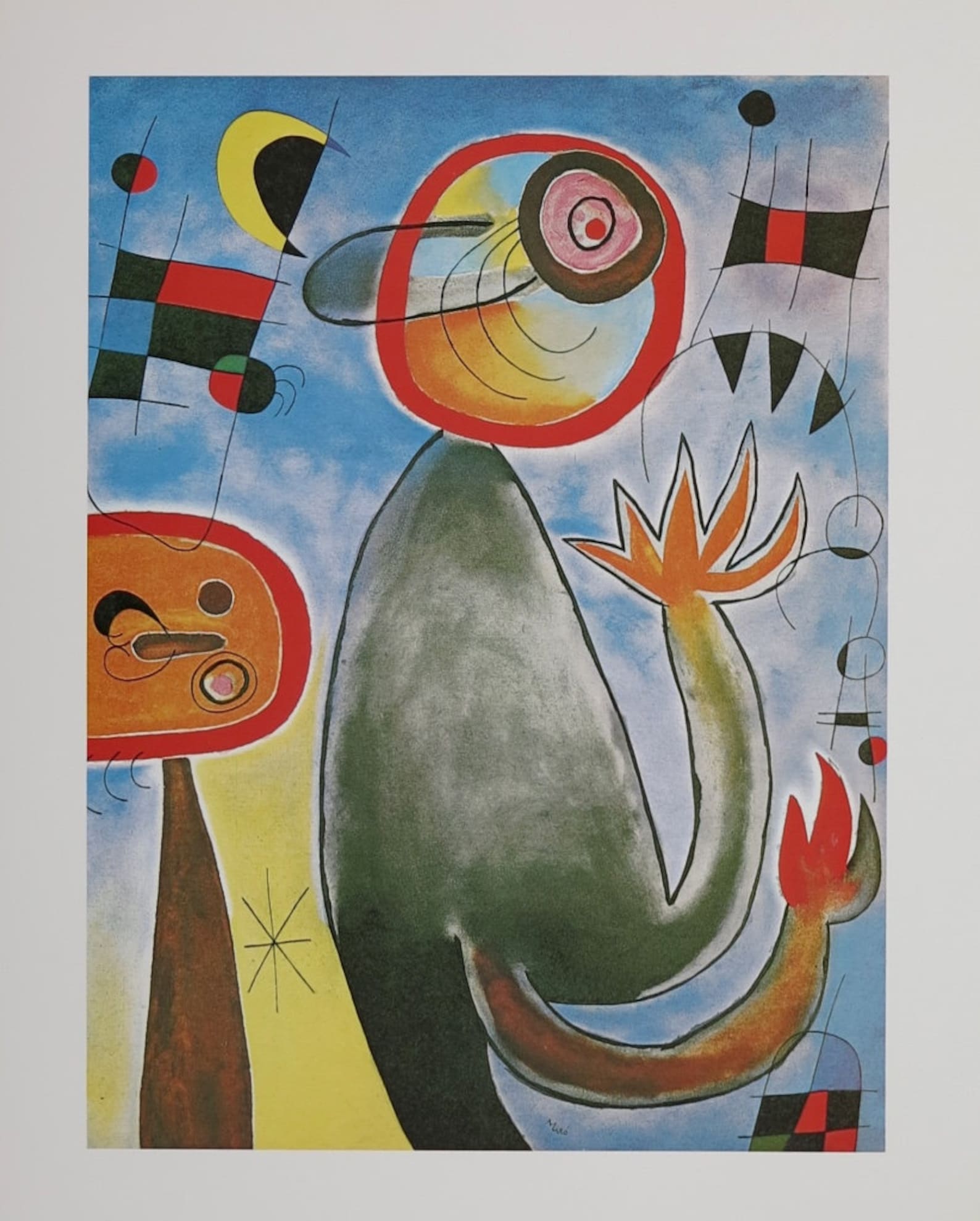 Joan Miro Exhibition Poster Animal Composition Vintage - Etsy