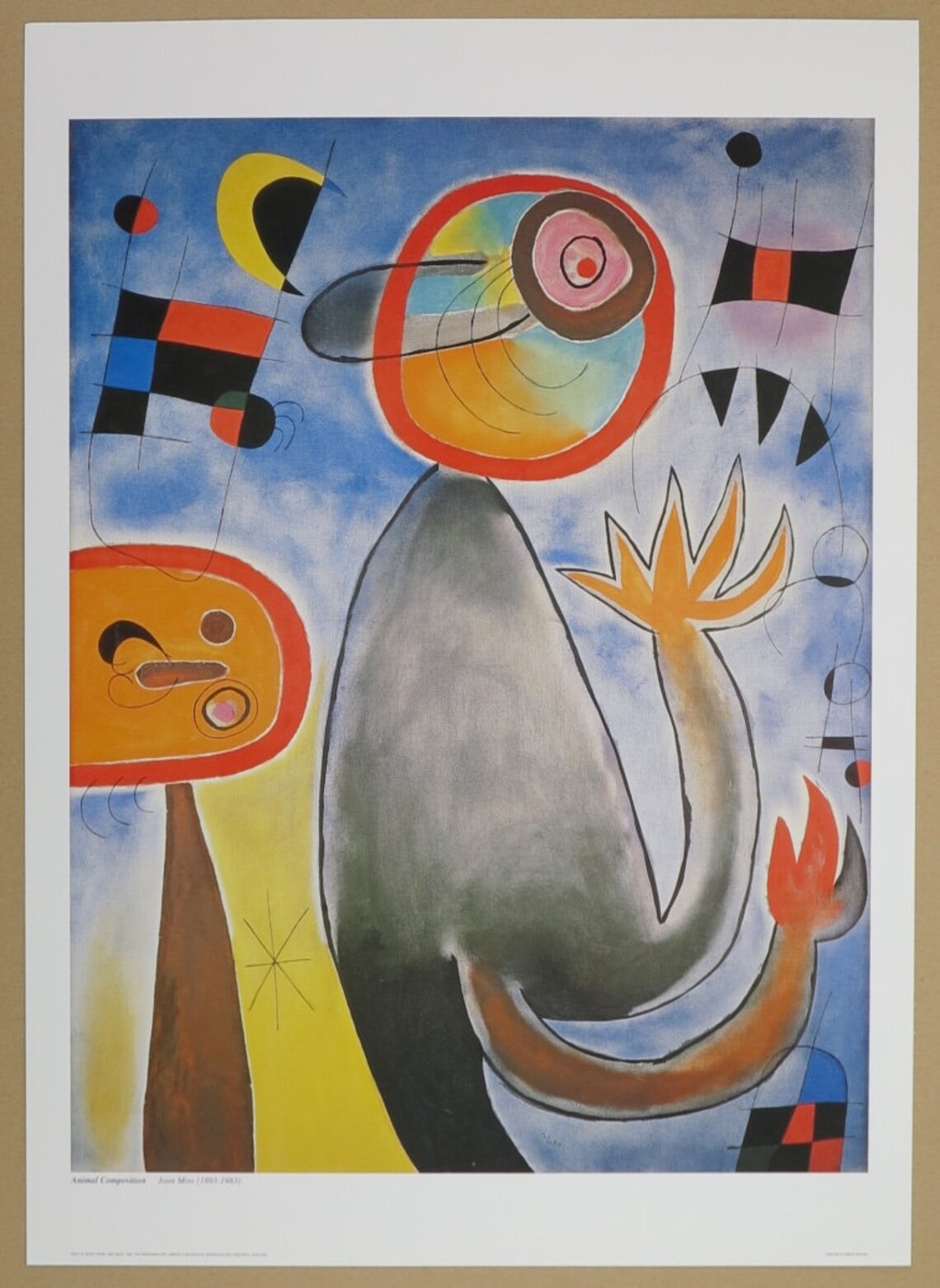 Joan Miro Exhibition Poster Animal Composition Vintage - Etsy