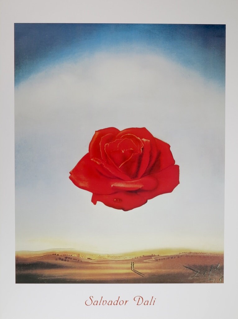 Salvador Dali Exhibition Poster Meditative Rose Museum - Etsy