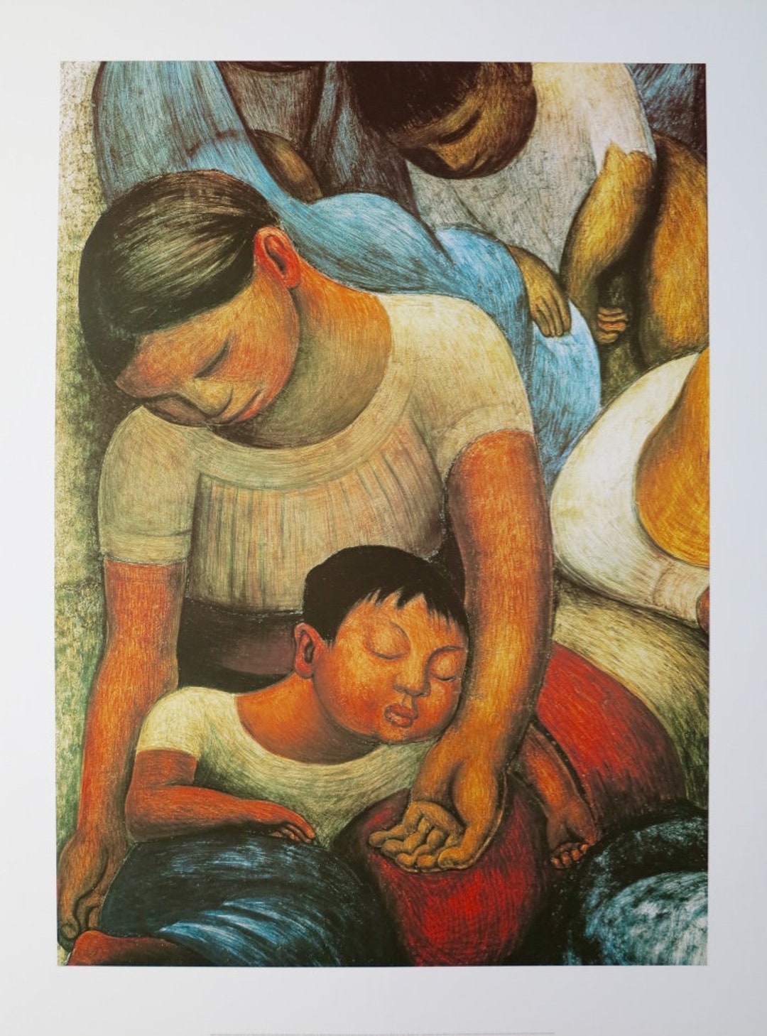 Diego Rivera Exhibition Poster - La Noche De Los Pobres - Mother and ...