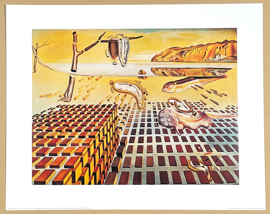 Salvador Dali Exhibition Poster the Disintegration of the - Etsy