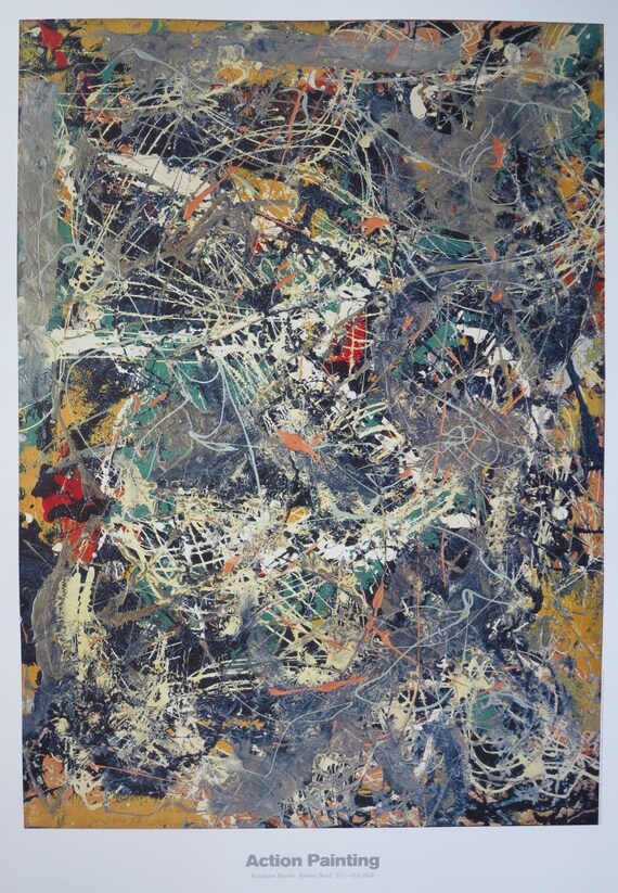 Jackson Pollock Exhibition Poster Action Painting American - Etsy