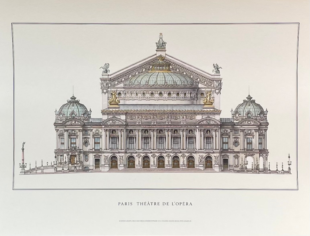 Theatre De L'opera Exhibition Poster - Paris - Historical Building ...