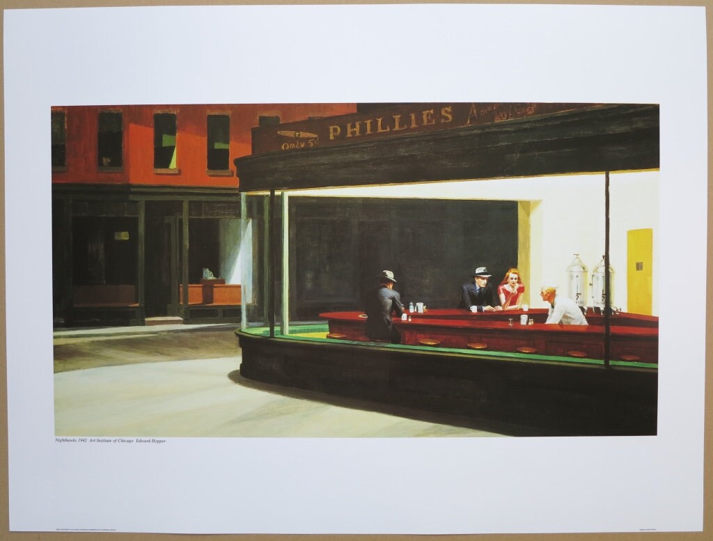 Edward Hopper Exhibition Poster Nighthawks Museum Print | Etsy