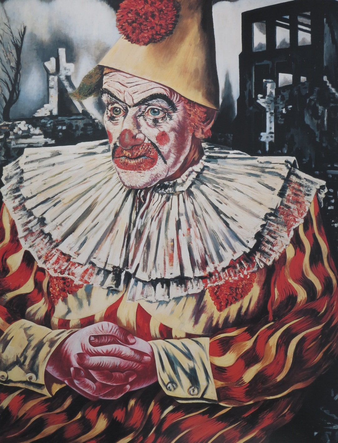 Charley Toorop Exhibition Poster Sad Clown Magical Realism Museum ...