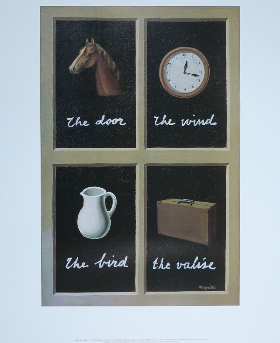 Rene Magritte Exhibition Poster the Interpretation of Dreams Surrealist ...