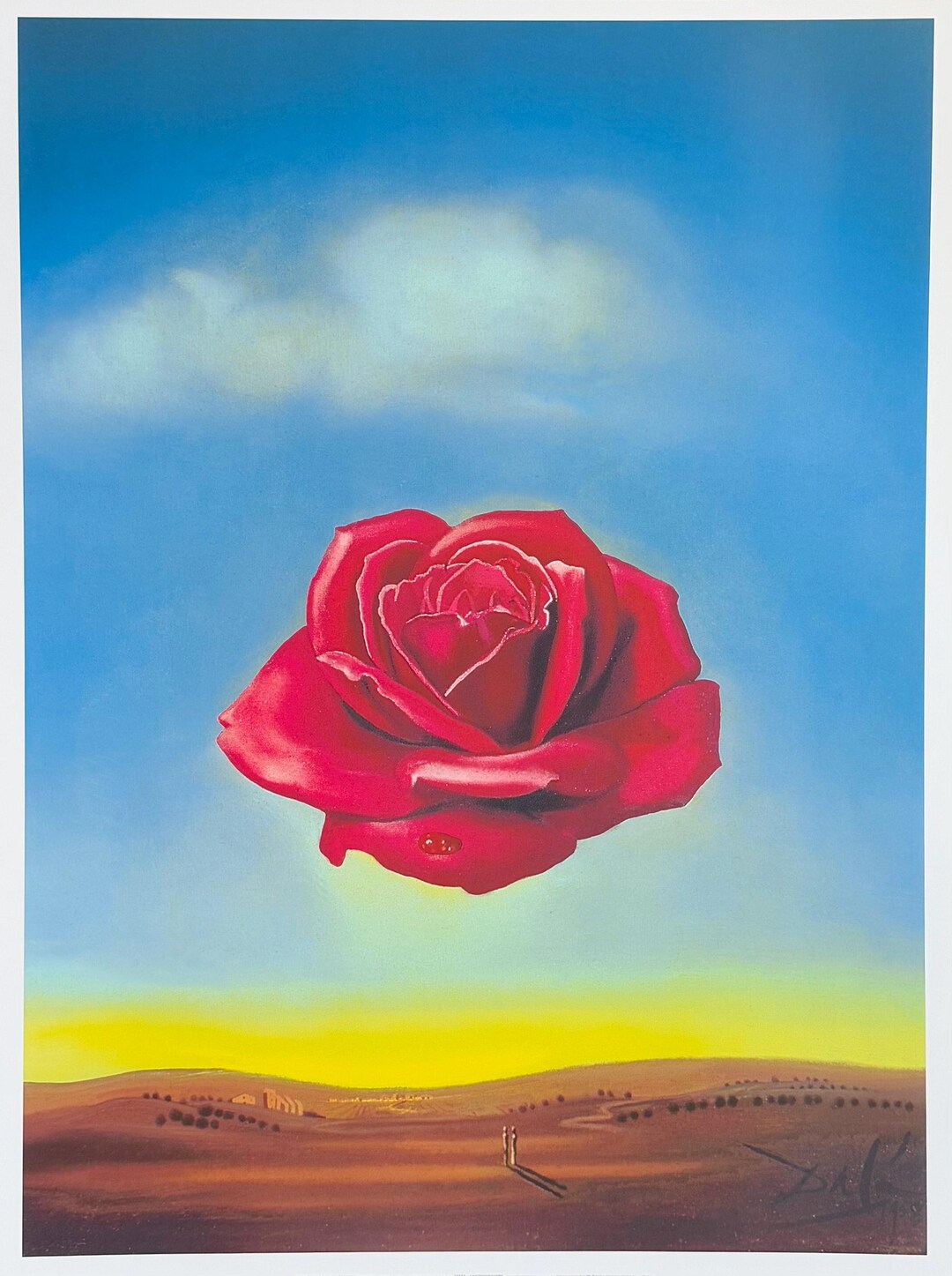 Salvador Dali Exhibition Poster - Meditative Rose - Museum Artist - Art ...