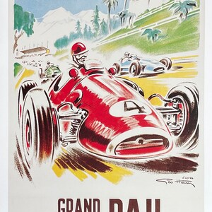 Geo Ham Exhibition Poster Formula 1 Grand Prix De Pau Car Race Art ...