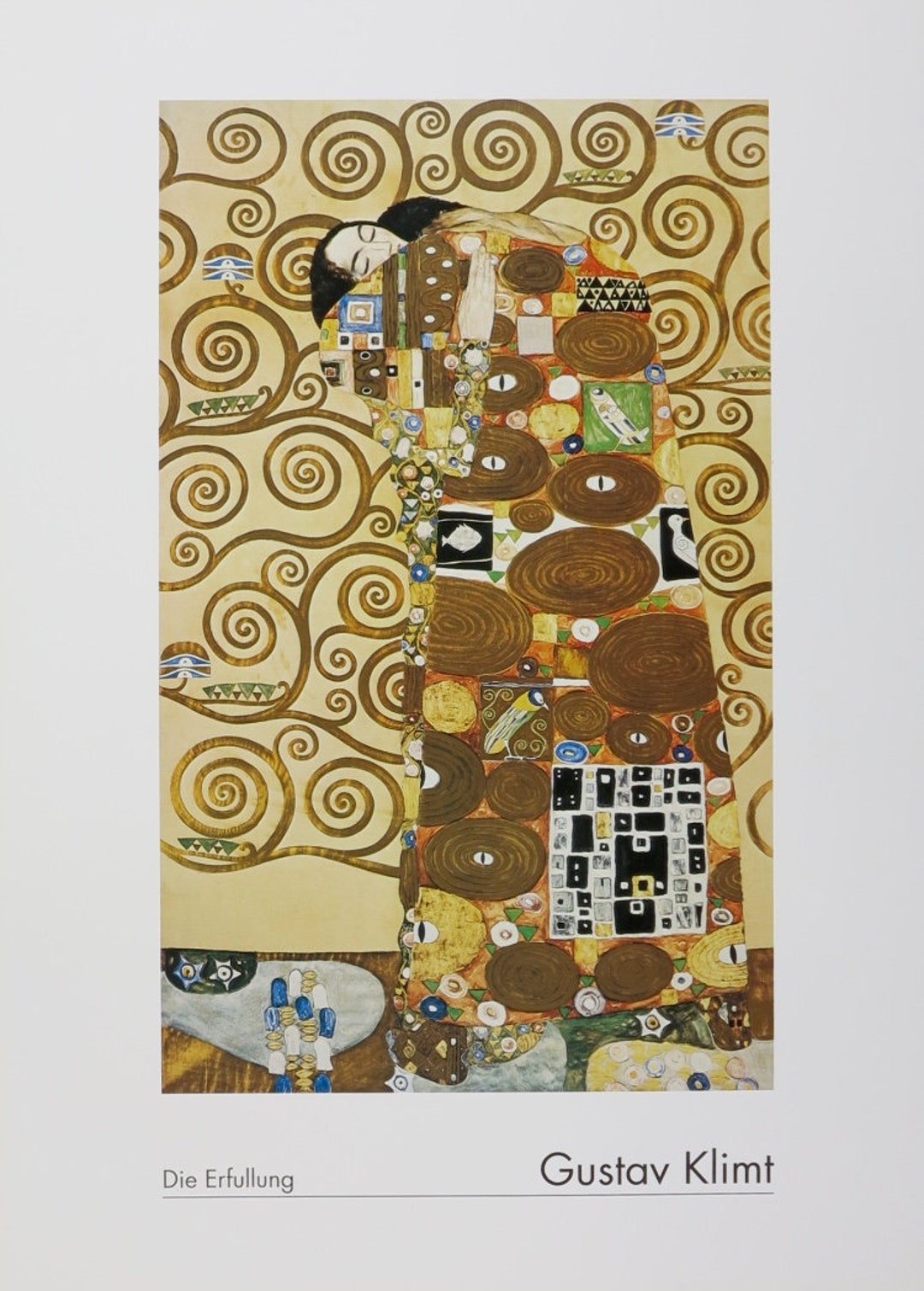 Gustav Klimt Exhibition Poster Die Erfullung the Fulfillment Love ... Gustav Klimt Exhibition Poster Die Erfullung the Fulfillment Love ...