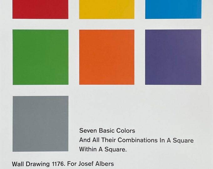 Sol Lewitt Exhibition Poster Seven Basic Colors Minimal Art Museum ...