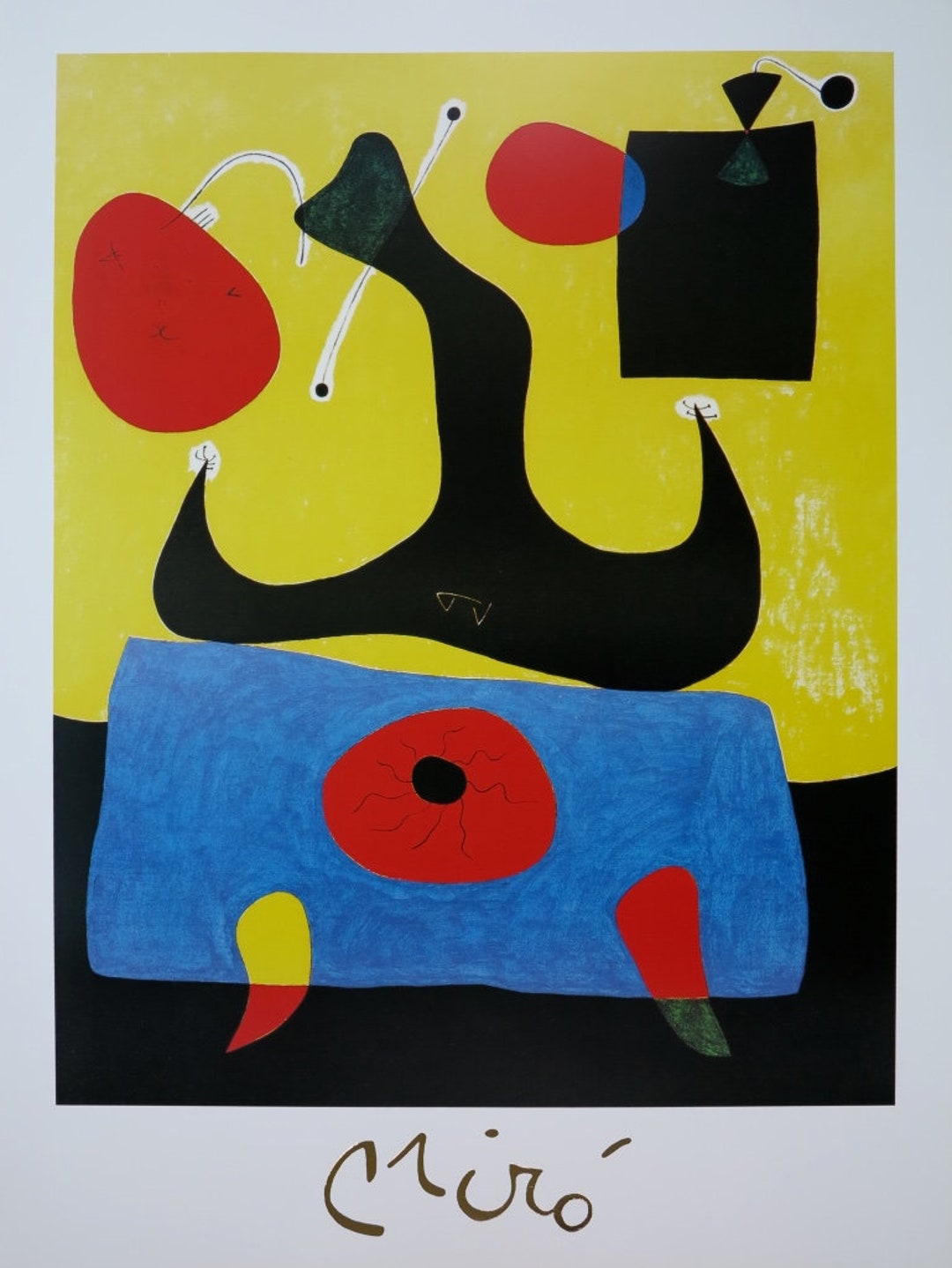 Affiche de l'exposition Joan Miro Femme Assise estampe muséale ...