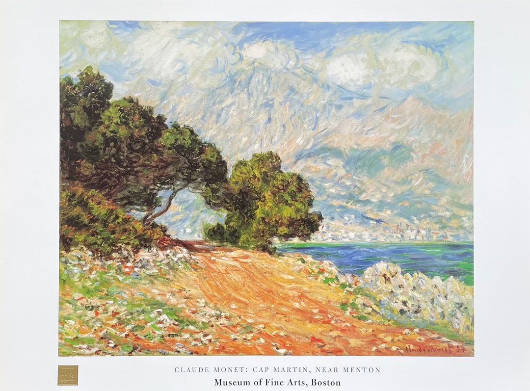 Claude Monet Exhibition Poster Cap Martin Near Menton Impressionist ...