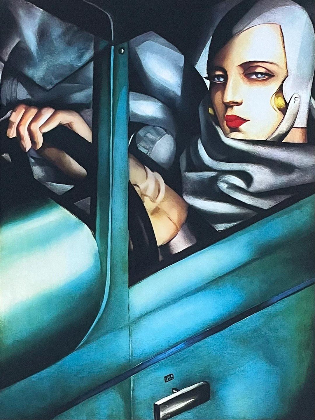 Tamara De Lempicka Exhibition Poster Self-portrait Young Lady in Car ...