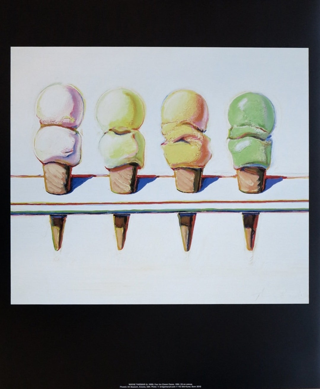 Wayne Thiebaud Exhibition Poster Four Ice Cream Cones Museum Artist Art ...