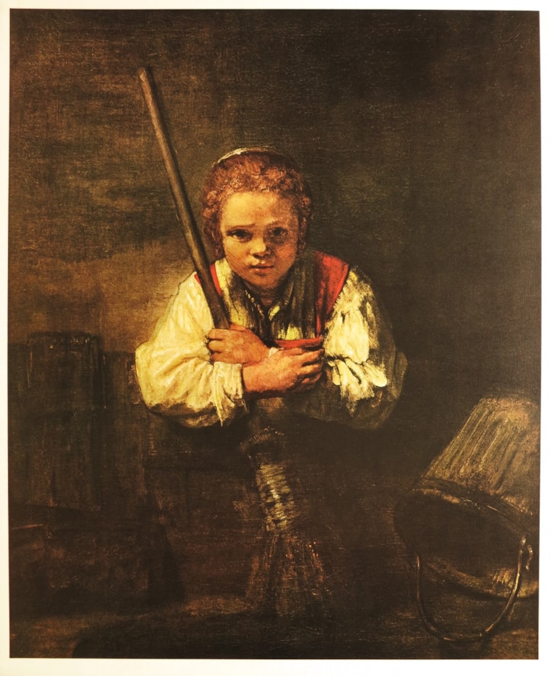 Rembrandt Van Rijn Exhibition Poster - Girl With the Broom - Museum ...