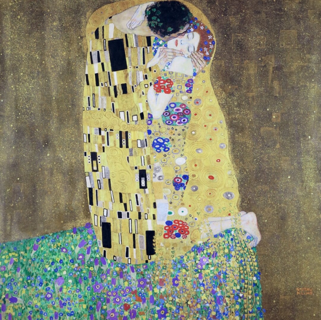 Gustav Klimt Exhibition Poster the Kiss Offset Litho Love Museum Artist ...