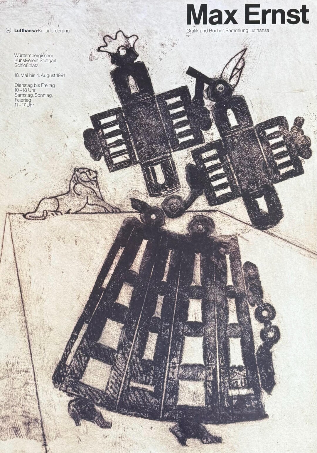 Max Ernst Exhibition Poster - Lufthansa Art Collection - Art Print ...