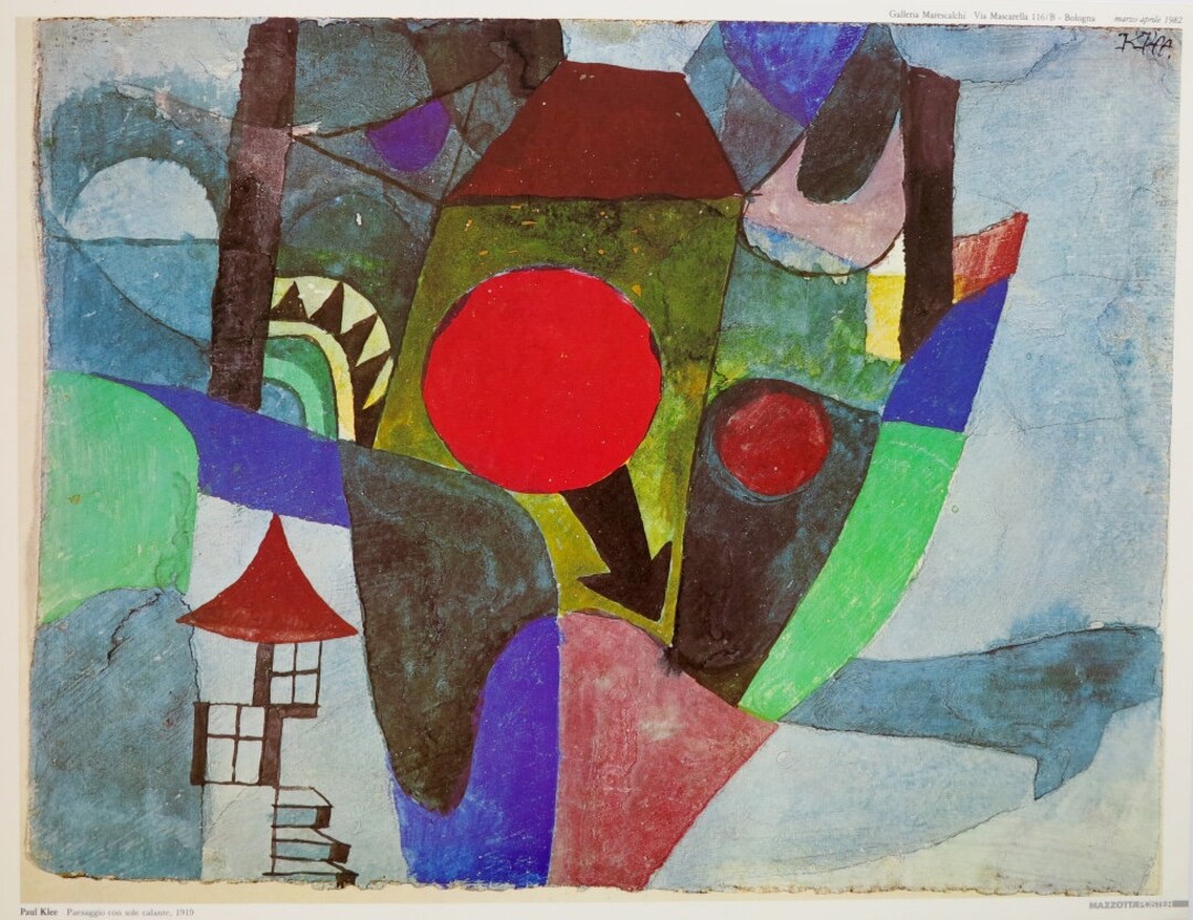 Paul Klee Exhibition Poster With the Sinking Sun Museum Print Offset ...