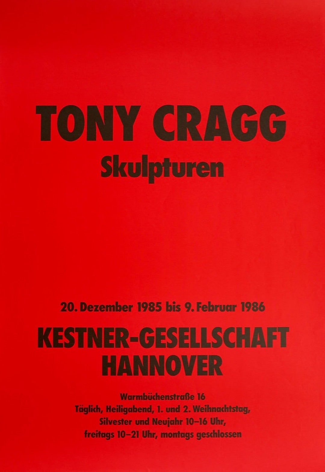 Tony Gragg Exhibition Poster Sculptures Red Museum Artist Art Print ...