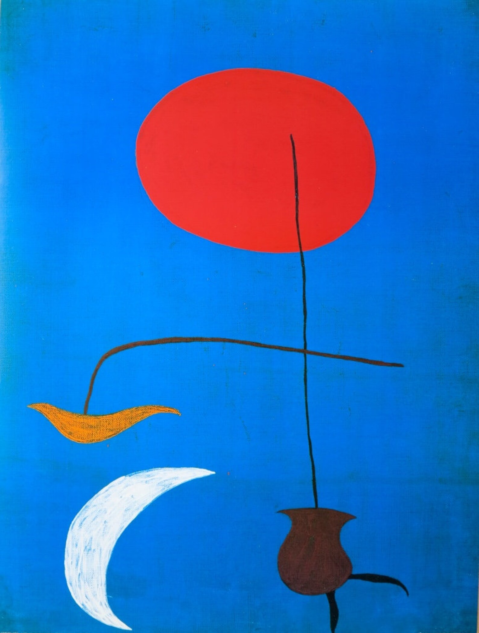 Joan Miro Exhibition Poster Untitled Blue Red Sun | Etsy