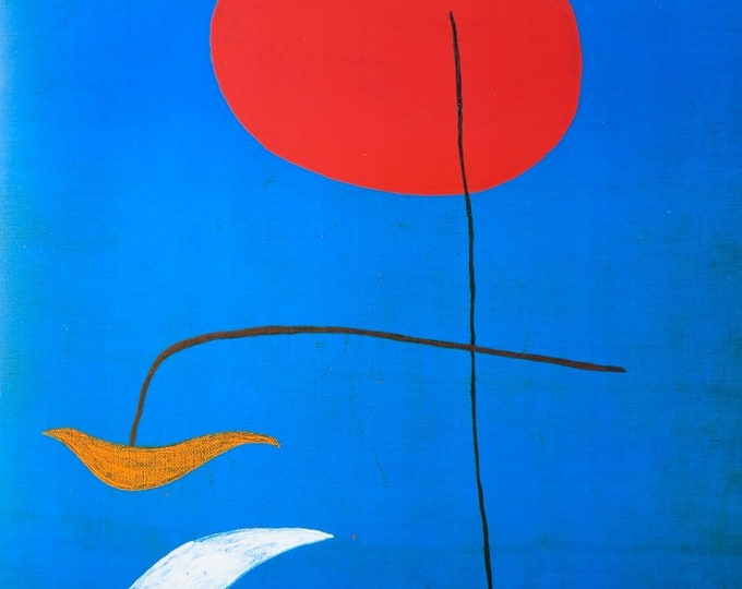 Joan Miro Exhibition Poster Untitled Blue Red Sun Museum Print ...