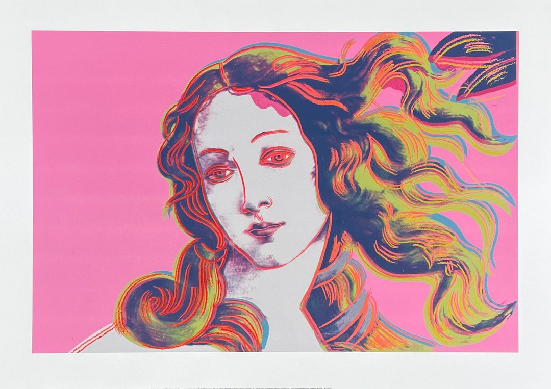 Andy Warhol Exhibition Poster Birth of Venus Pink Female Portrait Pop ...