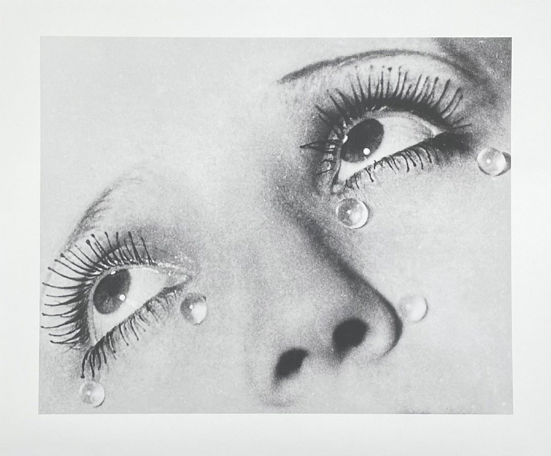 Man Ray Exhibition Poster Glass Tears Black and White Photography ...