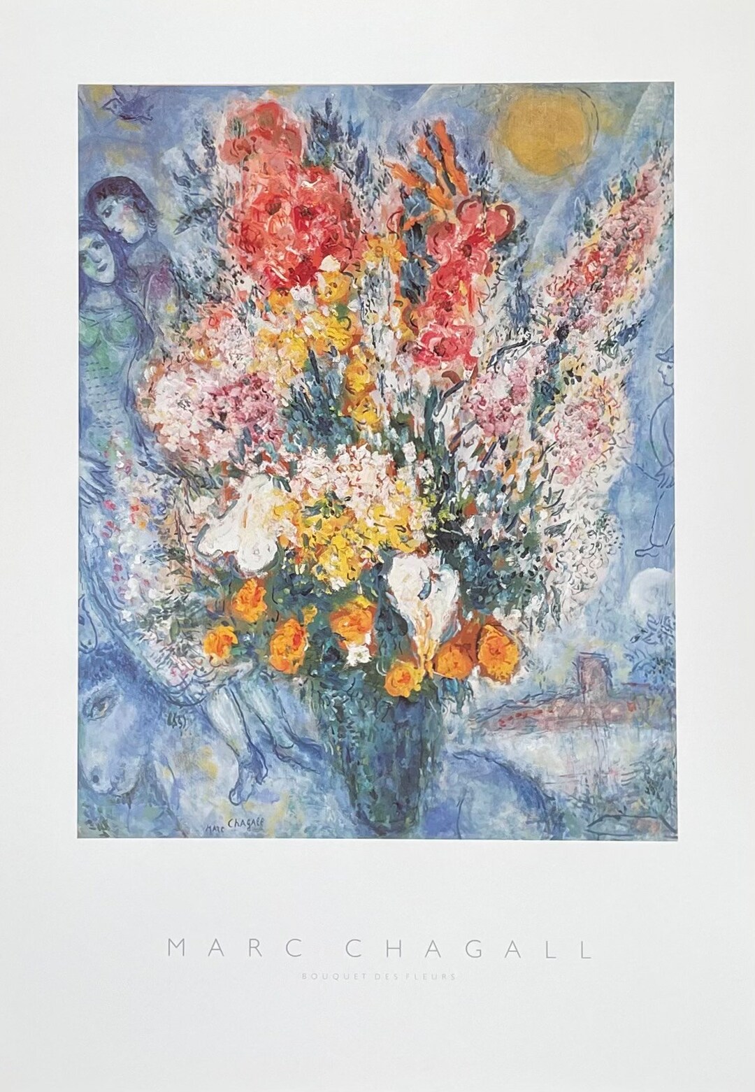 Marc Chagall Exhibition Poster Bouquet De Fleurs Museum Artist Art ...