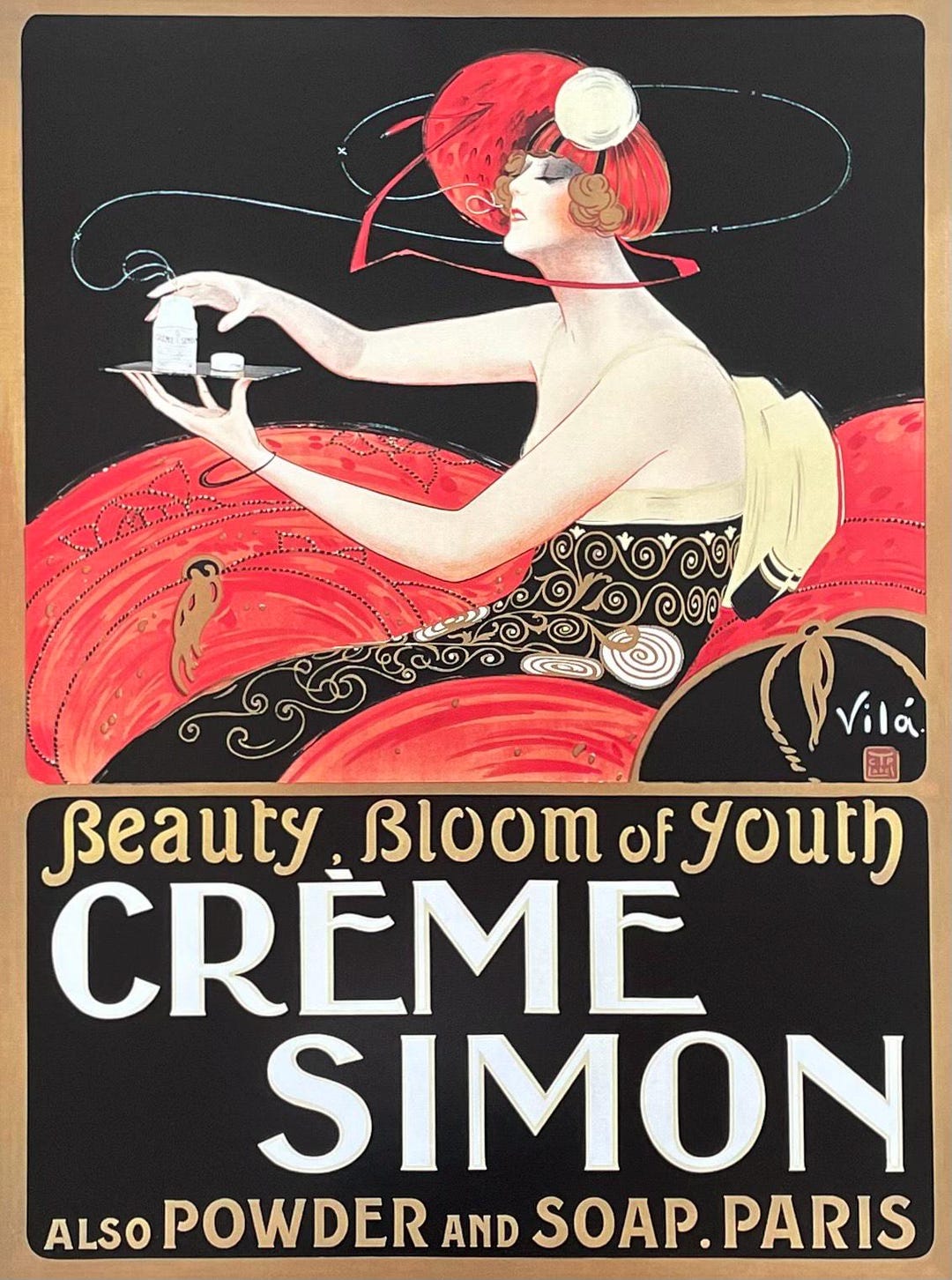 Creme Simon Exhibition Poster - Cosmetics - Beauty - Powder - Soap ...