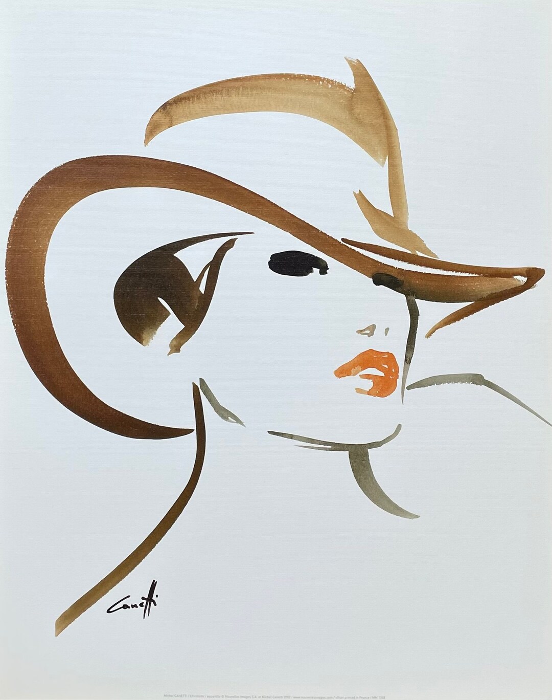 Michel Canetti Exhibition Poster Christelle Female Portrait French ...