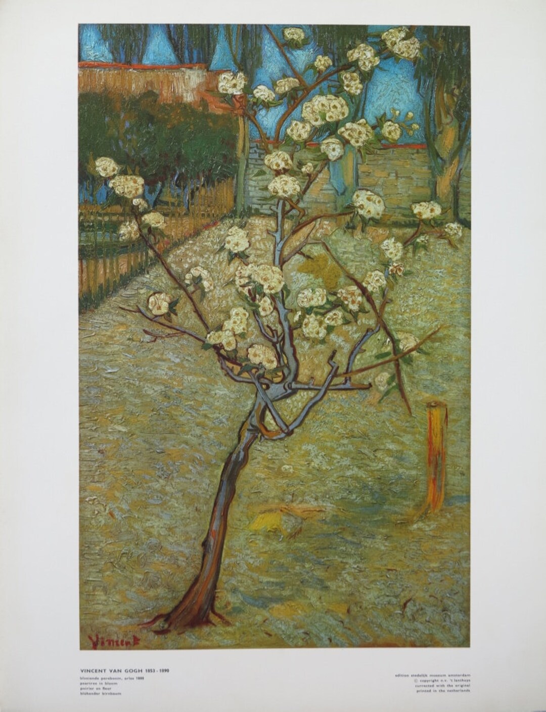 Vincent Van Gogh Exhibition Poster - Pear Tree in Bloom - Museum Artist ...