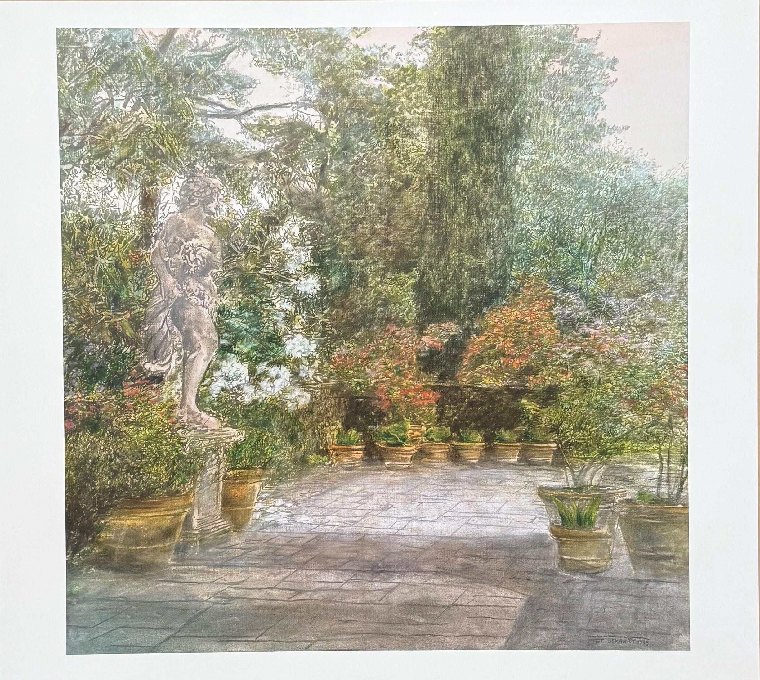 Piet Bekaert Exhibition Poster - Sculpture in Garden - Romantic - Green ...