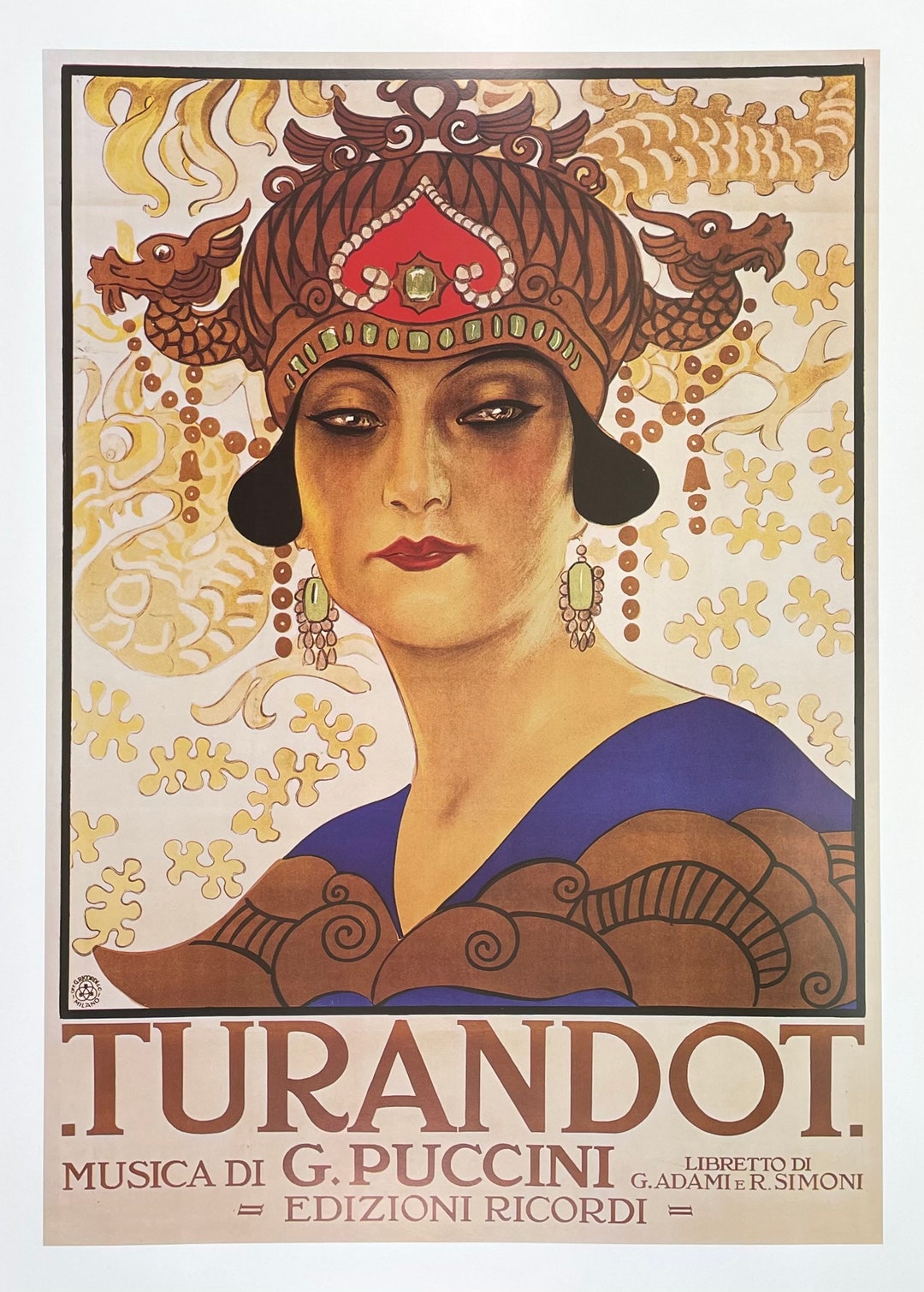 Turandot Exhibition Poster - Giacomo Puccinin - Italian Opera - Musical ...