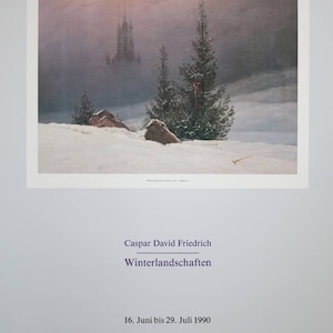 Caspar David Friedrich Exhibition Poster - Winter Landscape - Dortmund ...
