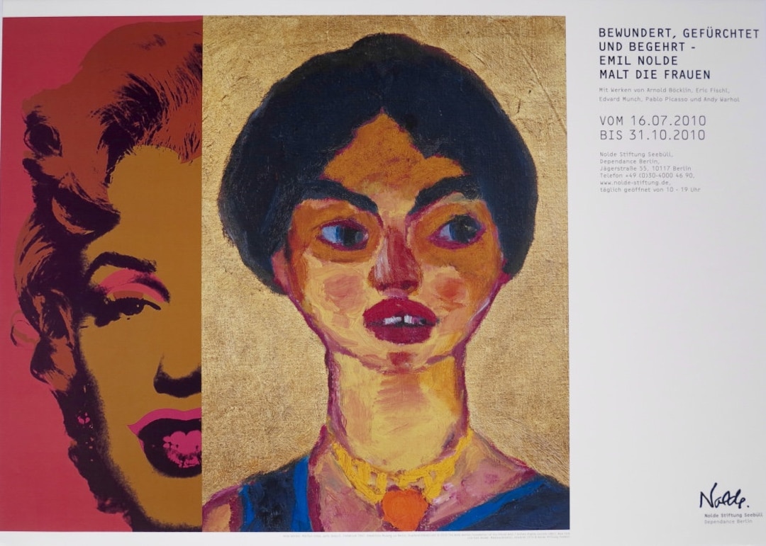 Emil Nolde Exhibition Poster - Marilyn - Portrait of a Lady - Pop Art ...