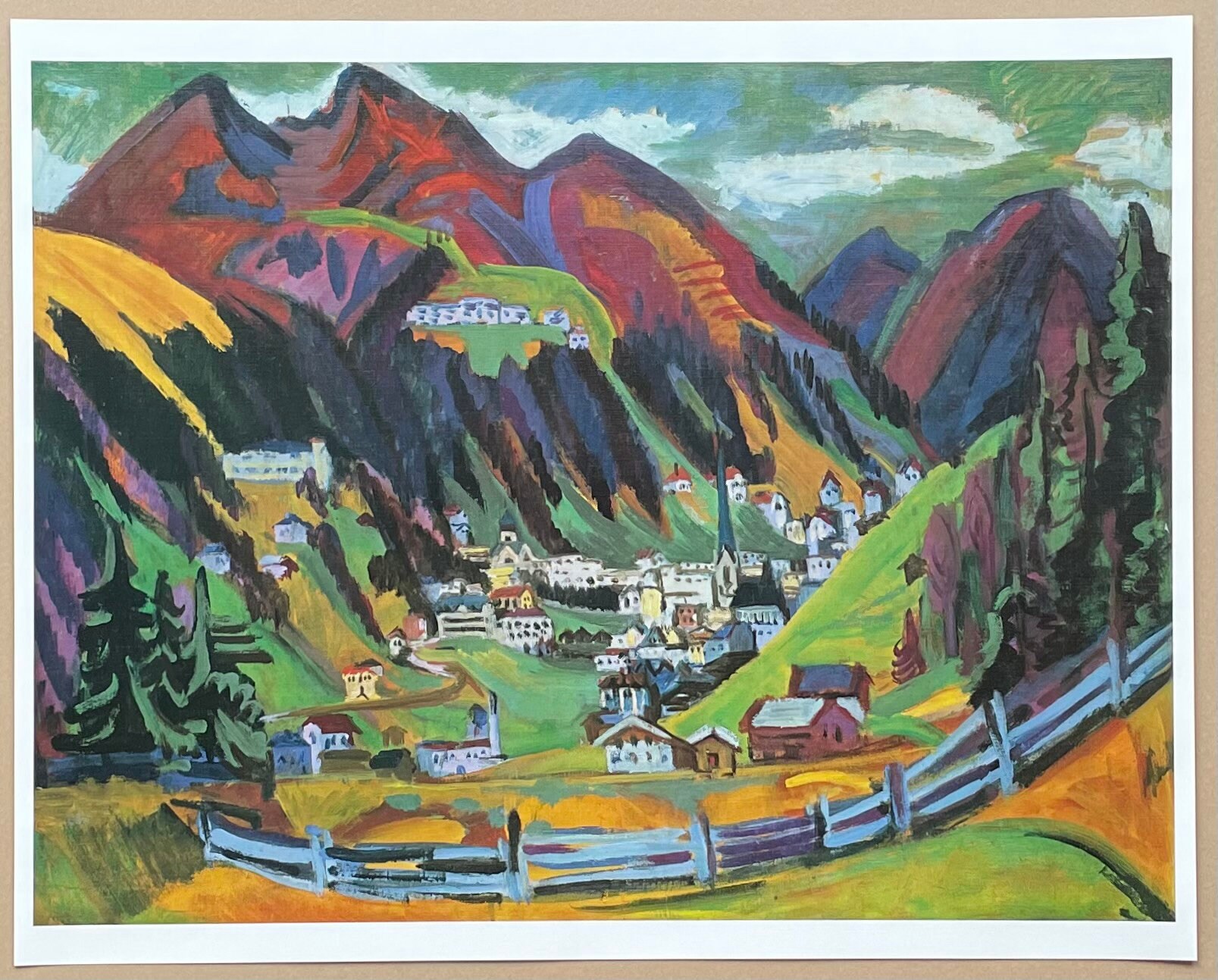 Ernst Ludwig Kirchner Exhibition Poster - View on Davos - Die Brucke ...