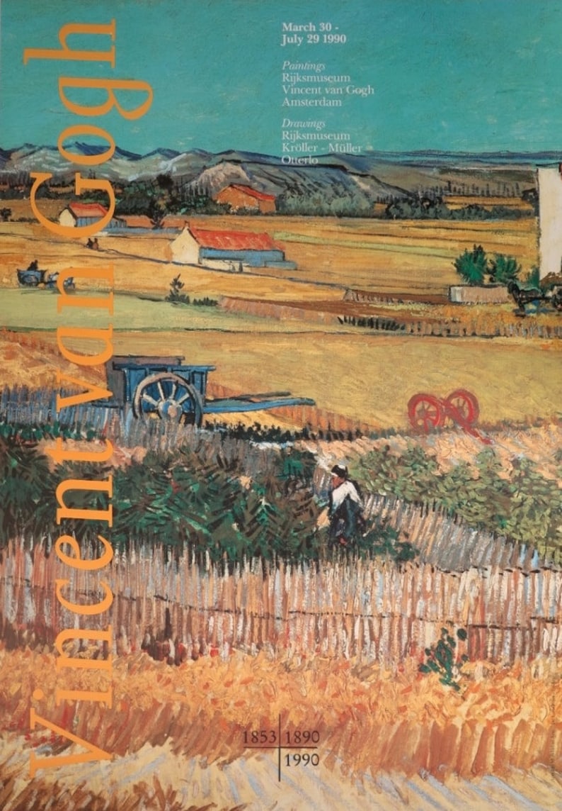Vincent Van Gogh Exhibition Poster - French Landscape - Vintage Art ...