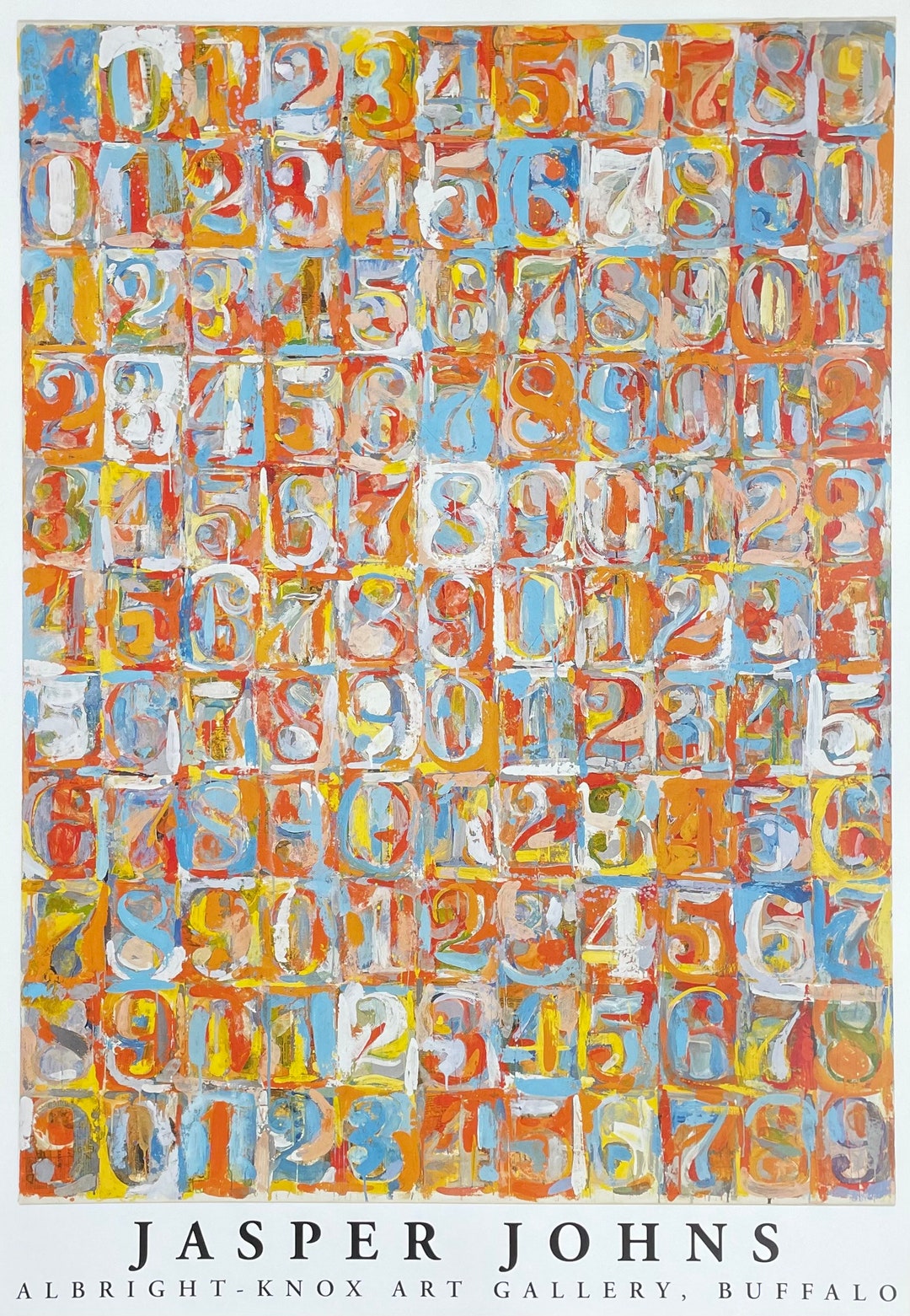 Jasper Johns Exhibition Poster Numbers in Color Albright Knox Art ...