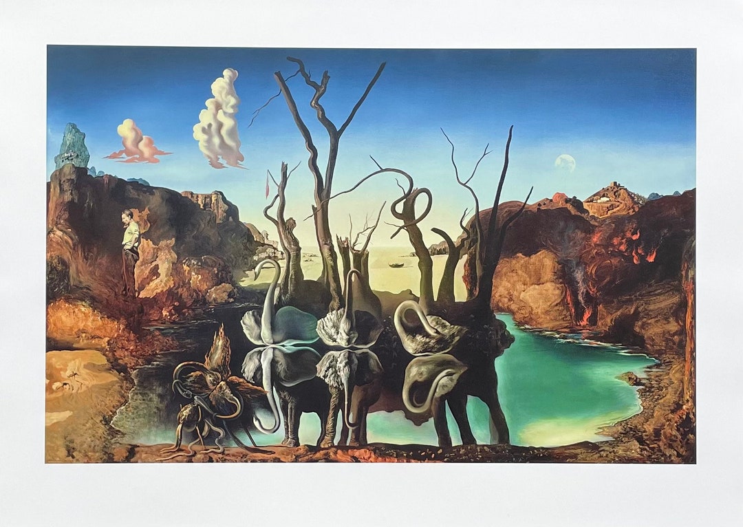 Salvador Dali Poster - Swans, Reflecting Elephants - Museum Artist ...