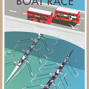 Boat Race Exhibition Poster - Oxford Cambridge University - Rowing ...