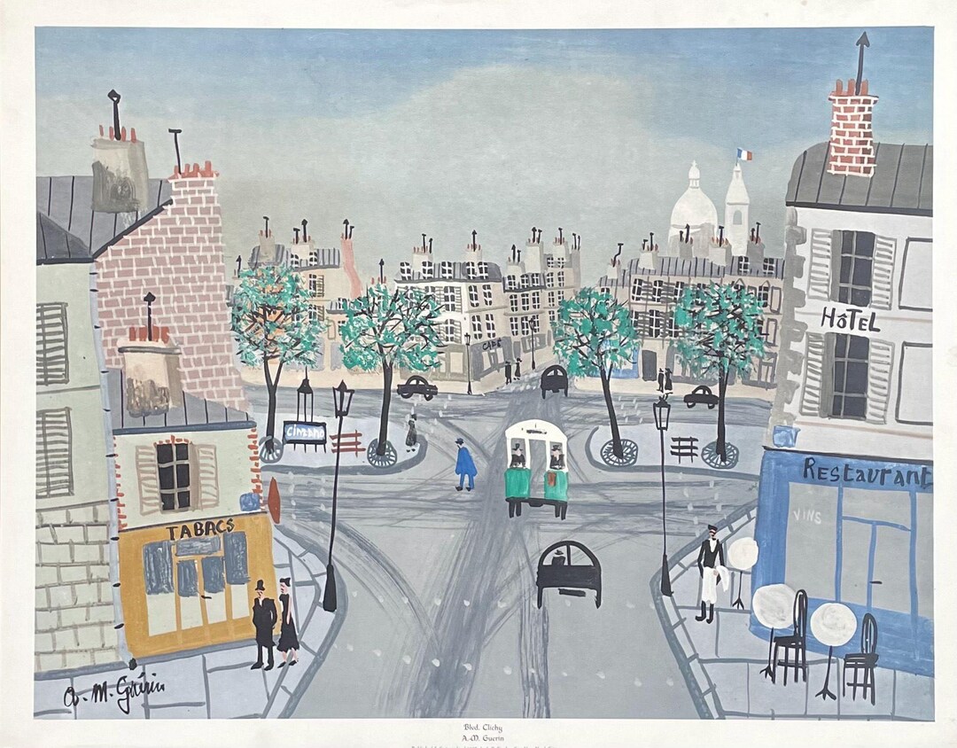 Armand Manago Guerin Exhibition Poster - Blvd Clichy - Paris Street ...