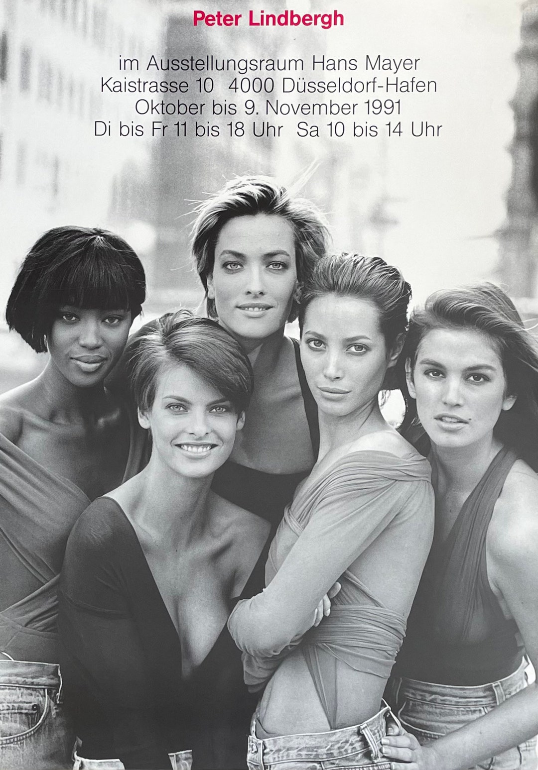 Peter Lindbergh Exhibition Poster Models Gallery Hans Mayer Dusseldorf ...