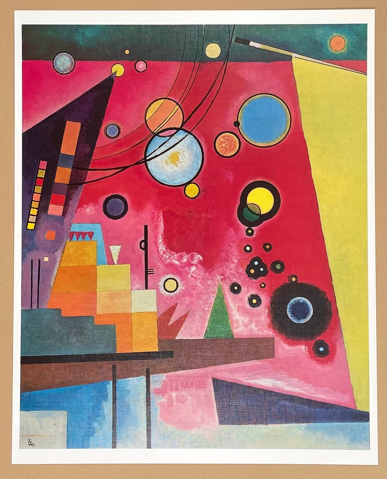 Wassily Kandinsky Exhibition Poster Heavy Red Museum | Etsy